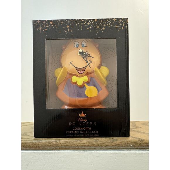 Disney | Toys | Disney Princess Cogsworth Ceramic Table Clock Beauty ...